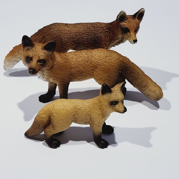 schleich | Toys | Retired Schleich 2 Adult Baby Red Fox Figures 3 Total ...